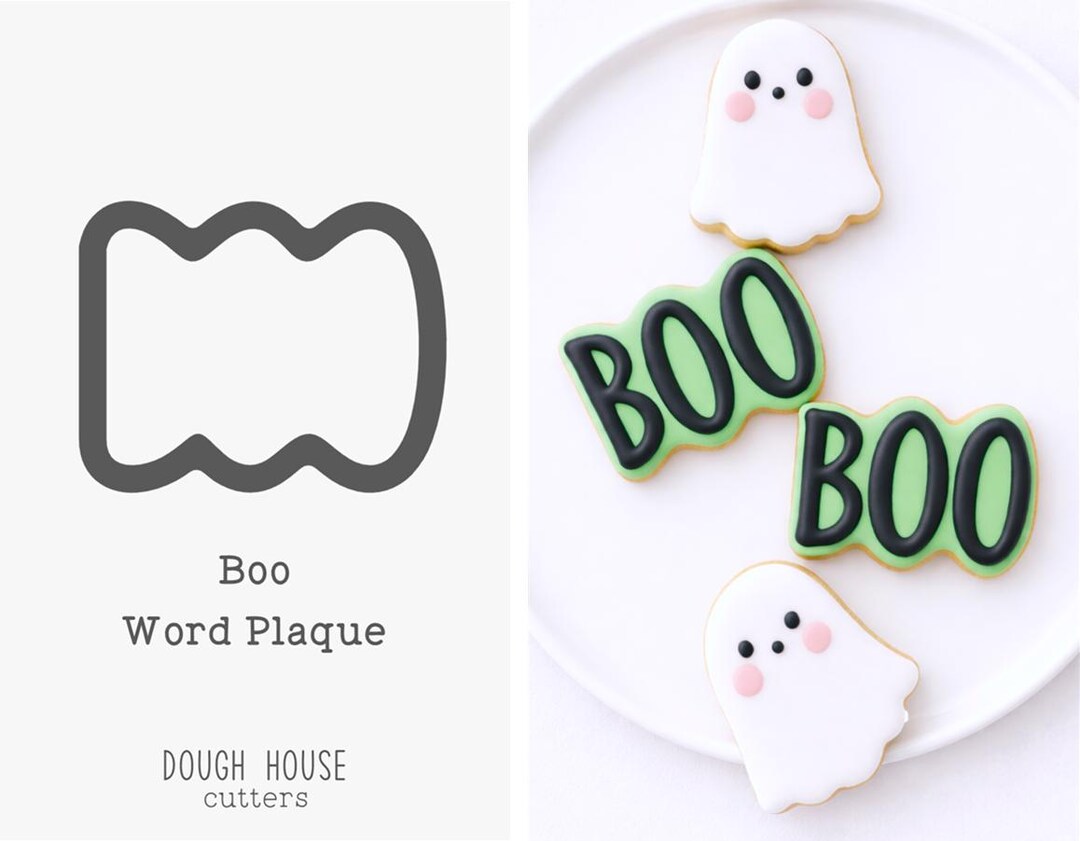 Boo Word Plaque Cookie Cutter - Etsy