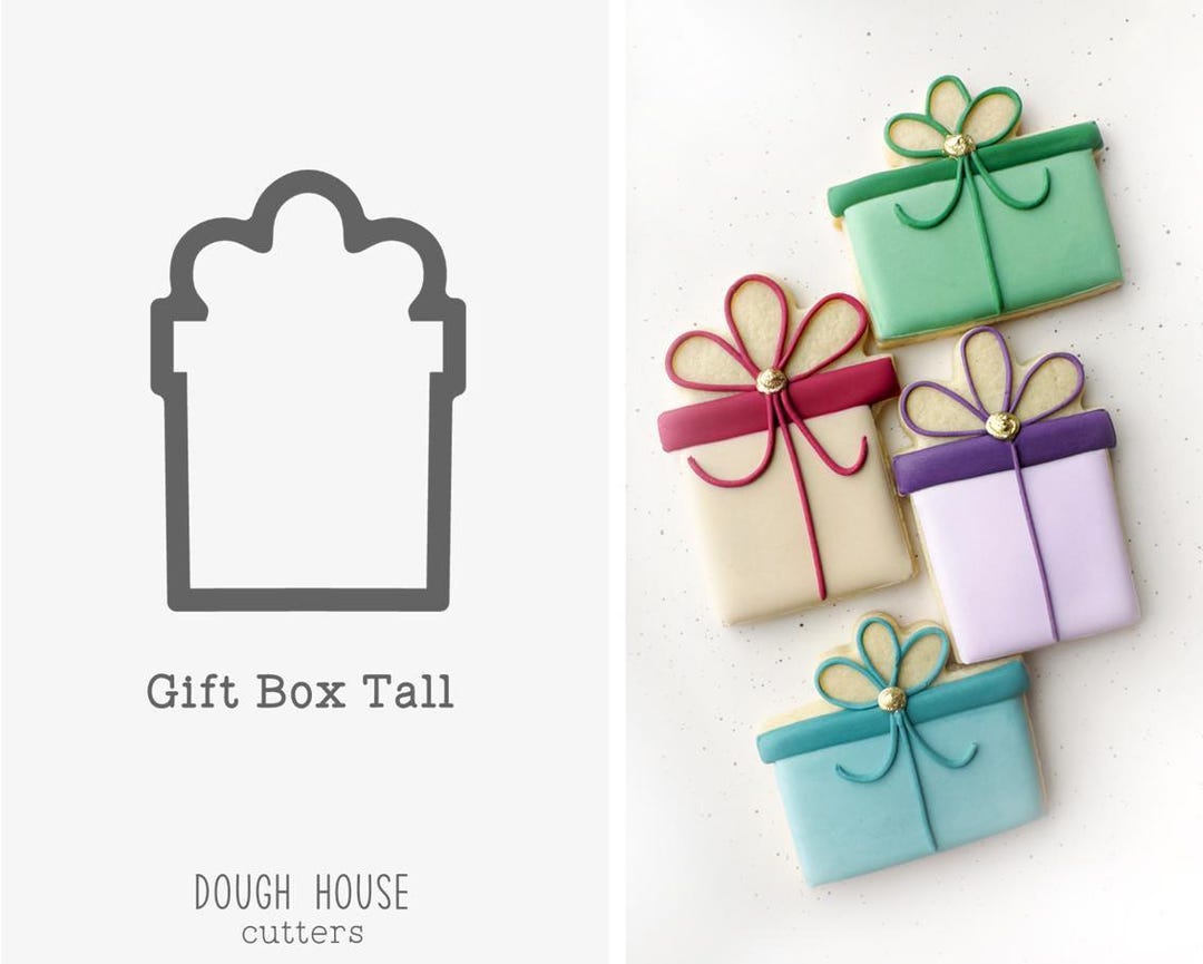 Gift Box Tall Cookie Cutter - Etsy