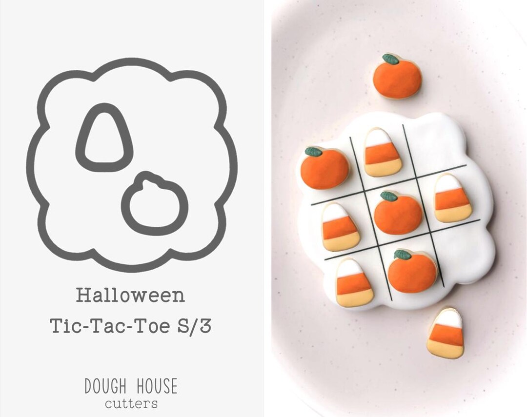 Halloween Tic-tac-toe S/3 Cookie Cutter - Etsy