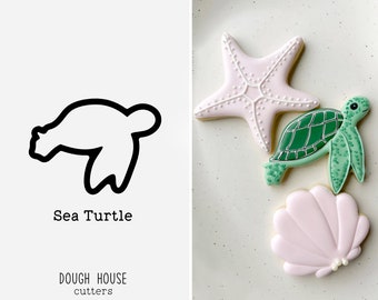 FAST SHIPPING Turtle Cookie Cutter, Summer Cookie Cutter, Sea Creature ...