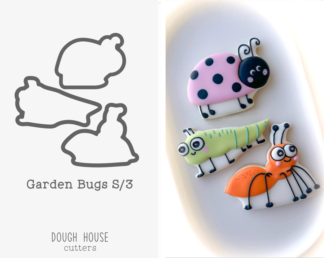 Garden Bugs Set of 3 Cookie Cutters - Etsy