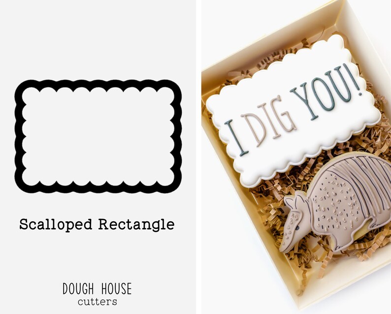 Scalloped Rectangle Cookie Cutter - Etsy