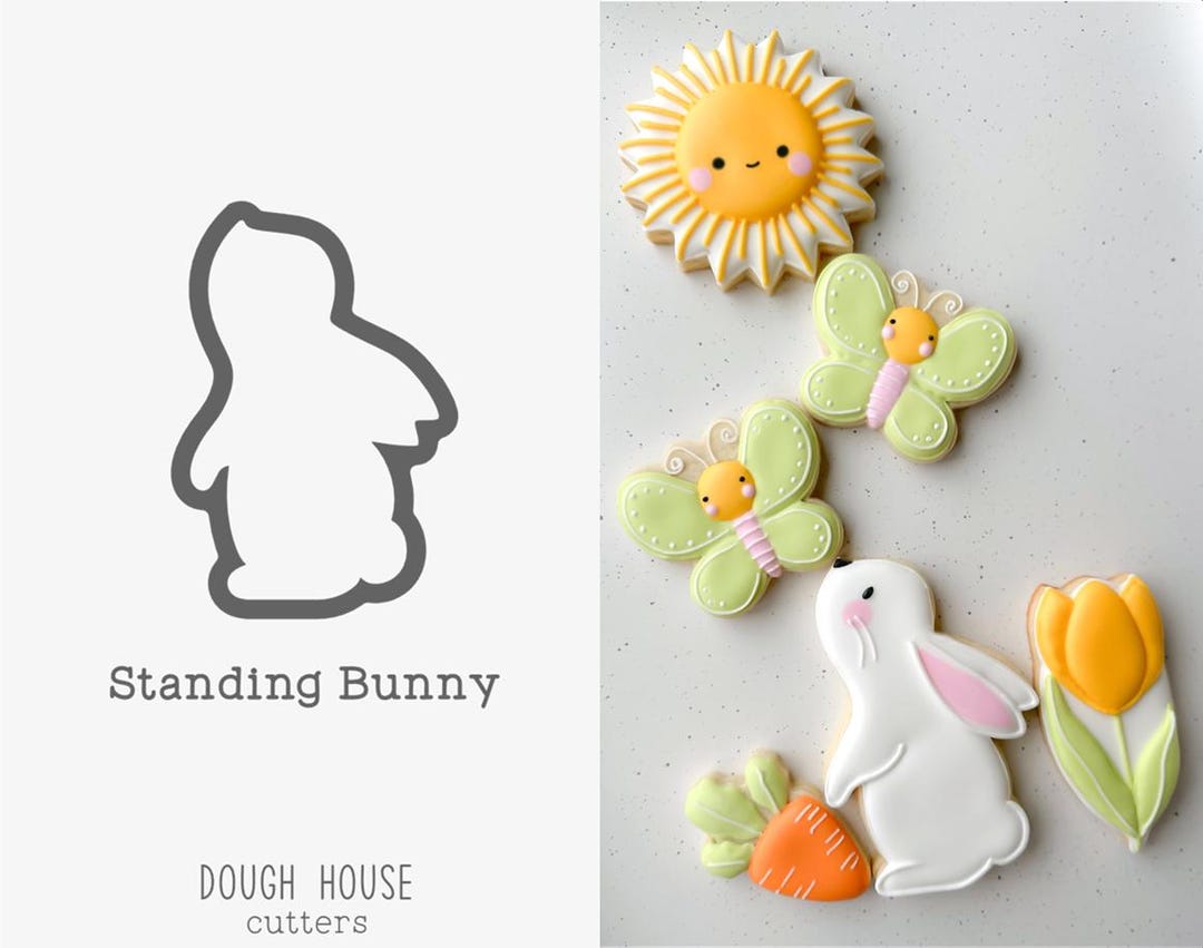 Standing Bunny Cookie Cutter - Etsy