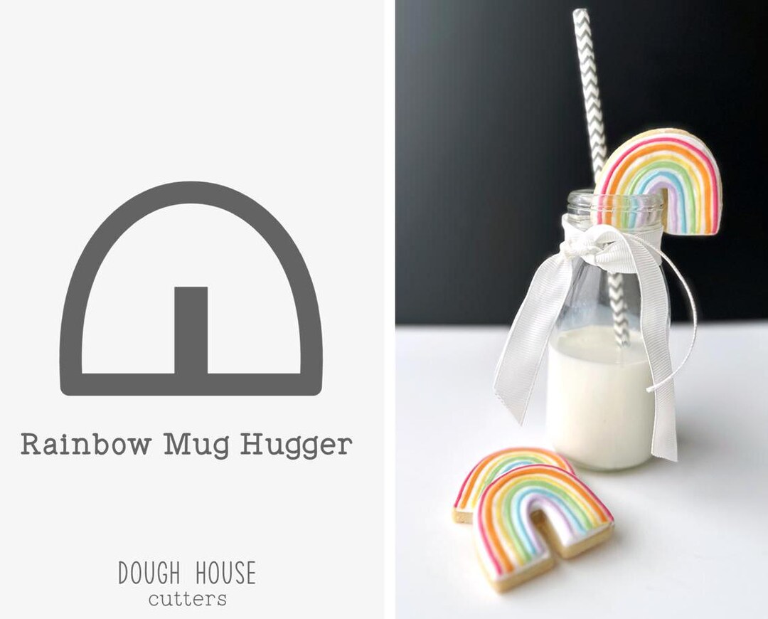 Rainbow Mug Hugger Cookie Cutter - Etsy