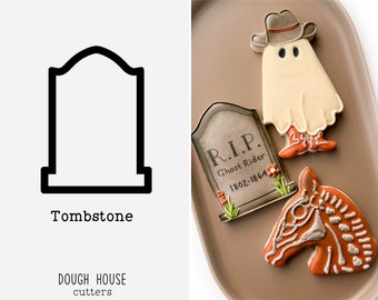 Headstone 2 3D Printed Halloween Cookie Cutter Horror Gravestone Grave ...
