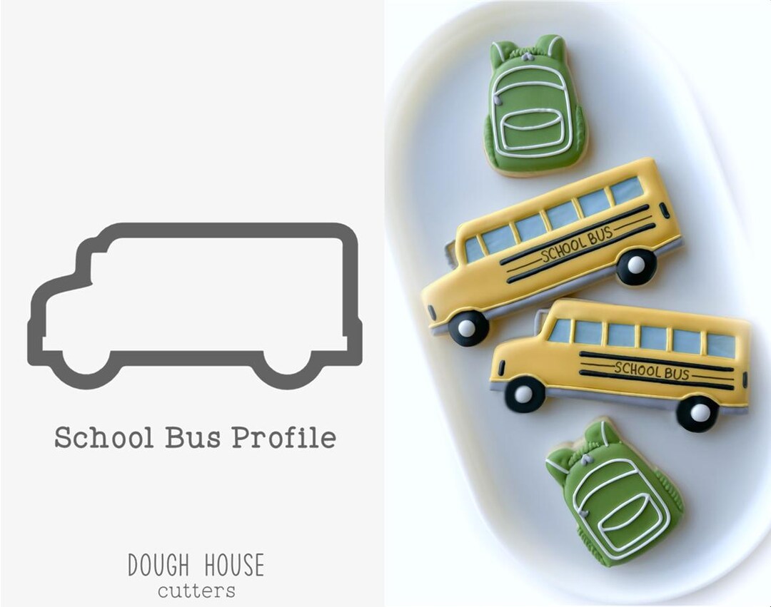 School Bus Profile Cookie Cutter - Etsy