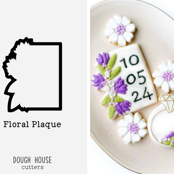 Floral Plaque Cookie Cutter - Etsy