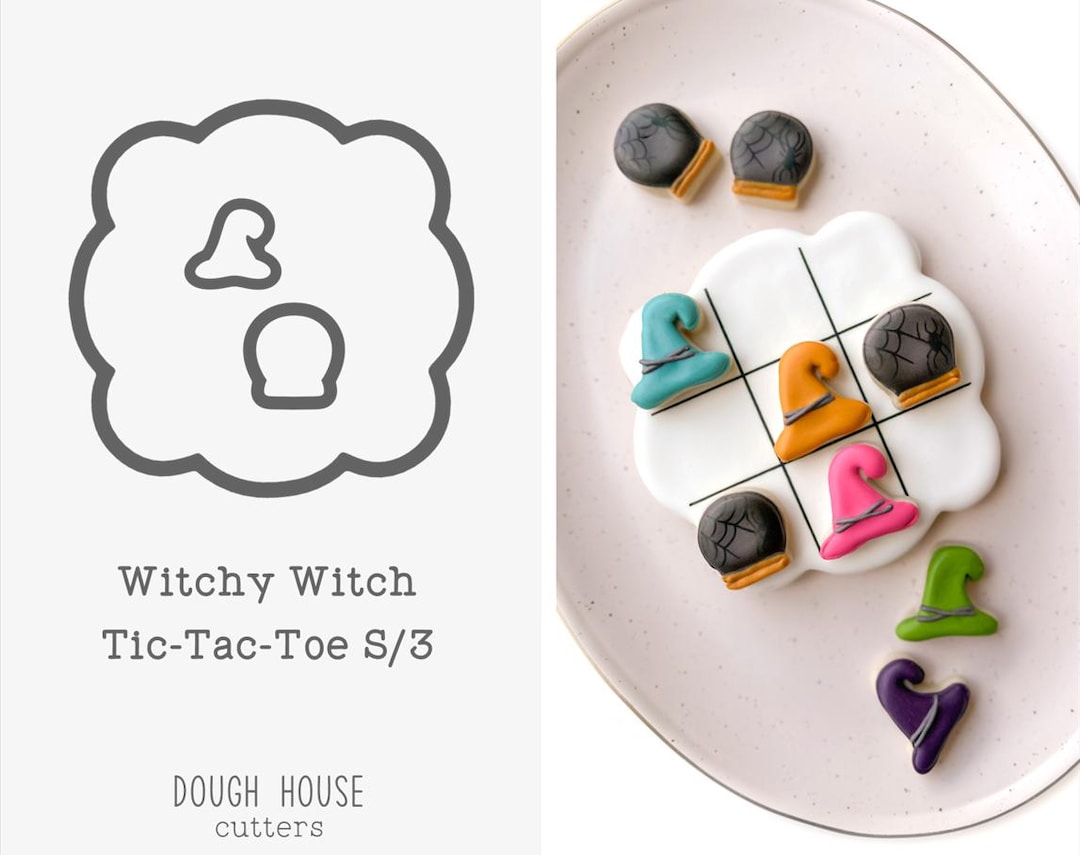 Witchy Witch Tic-tac-toe S/3 Cookie Cutter - Etsy