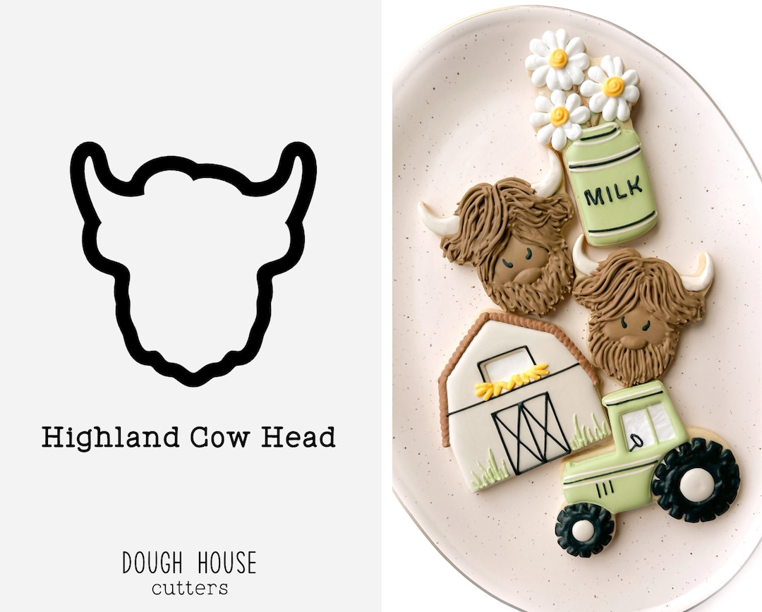 Highland Cow Head Cookie Cutter - Etsy