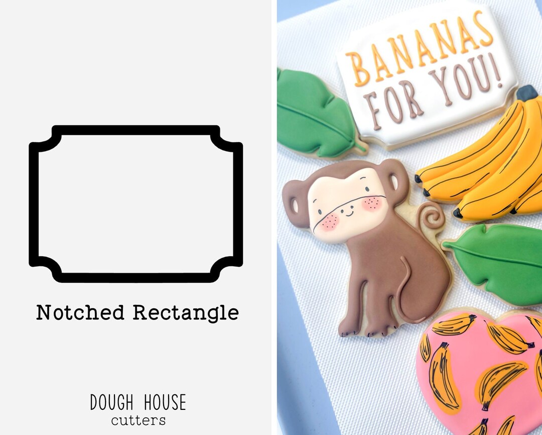 Notched Rectangle Cookie Cutter - Etsy