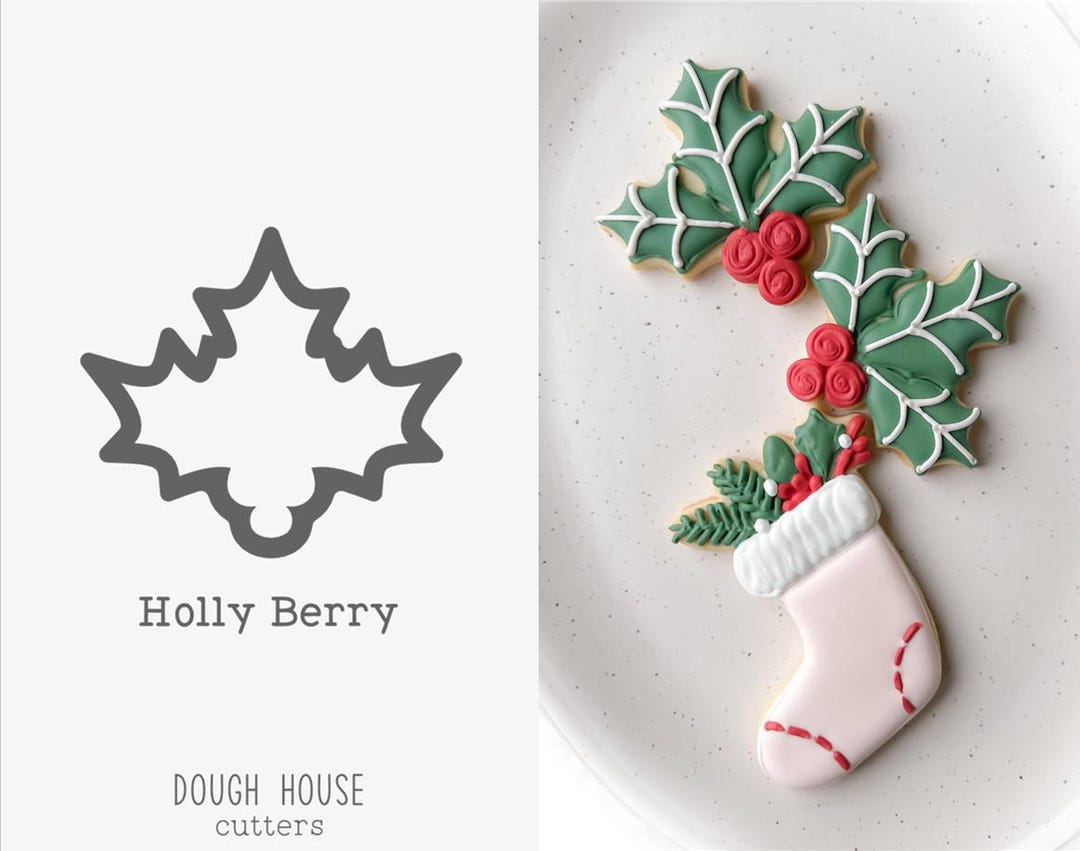 Holly Berry Cookie Cutter - Etsy
