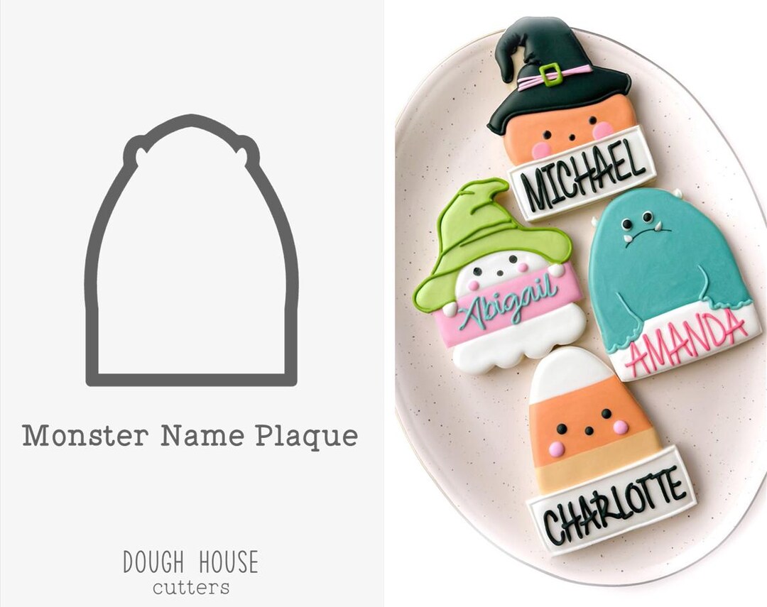 Monster Name Plaque Cookie Cutter - Etsy