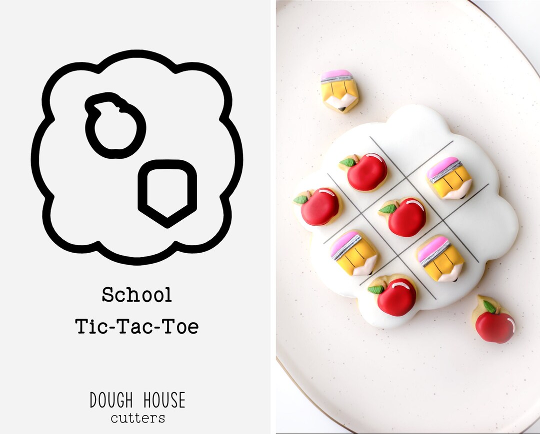 School Tic Tac Toe S/3 - Etsy