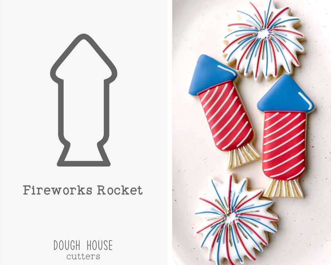 Fireworks Rocket Cookie Cutter - Etsy