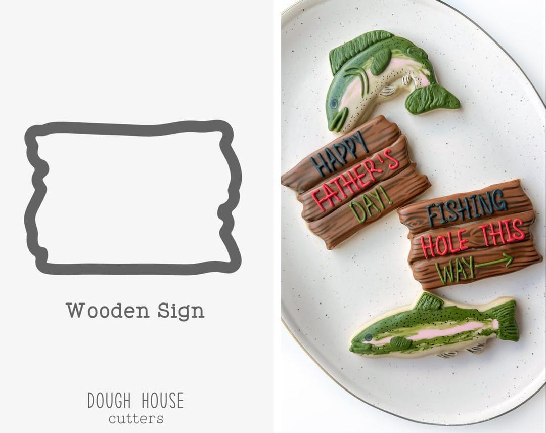 Wooden Sign Cookie Cutter - Etsy