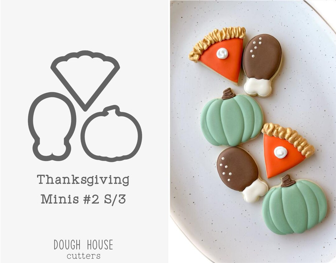 Thanksgiving Minis #2 S/3 Cookie Cutters - Etsy