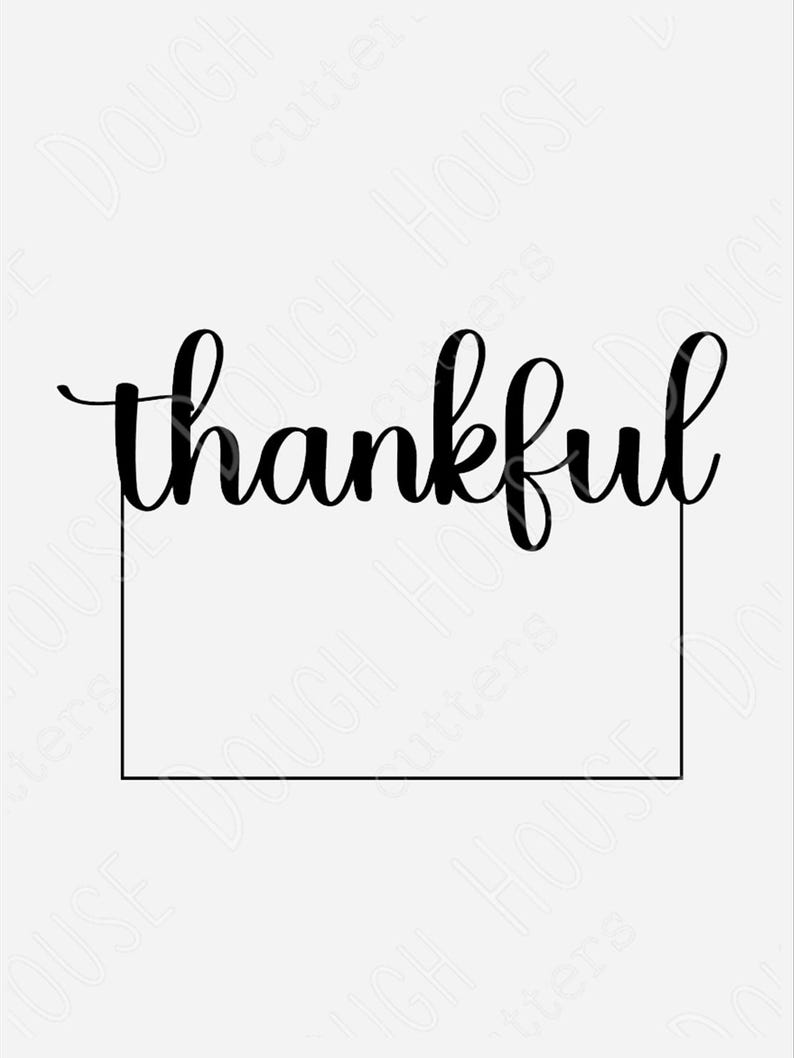 Thankful Word Plaque Cookie Cutter - Etsy