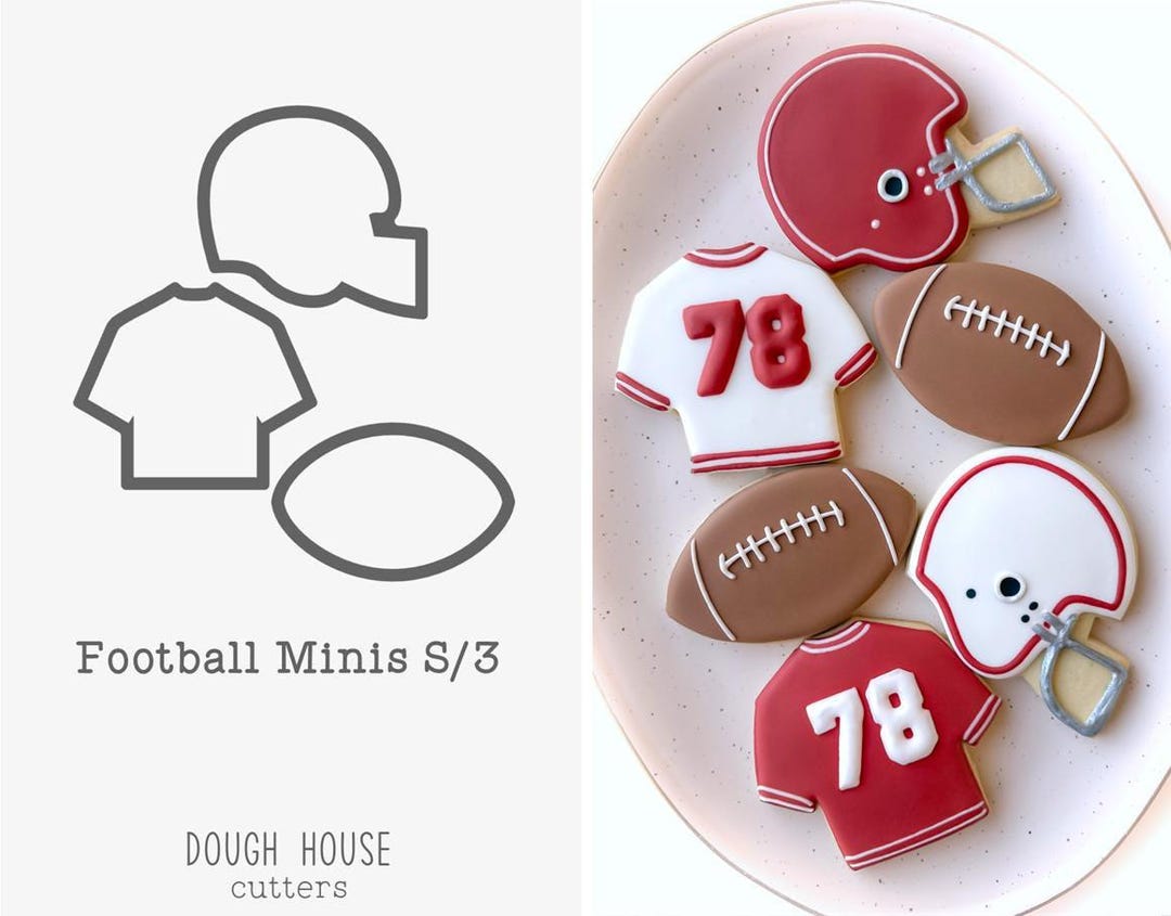 Football Minis S/3 Cookie Cutters - Etsy