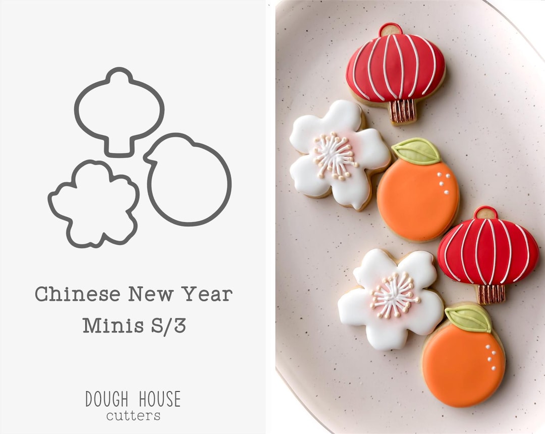Chinese New Year Minis S/3 Cookie Cutters - Etsy