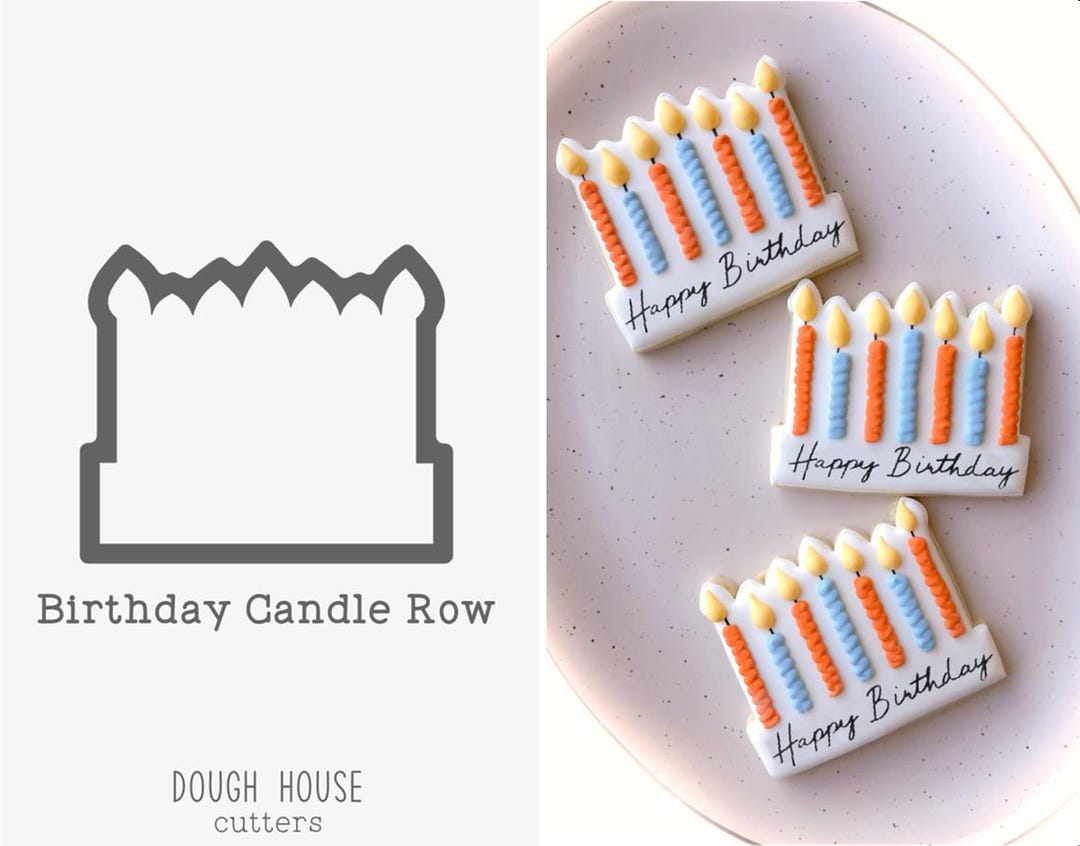 Birthday Candle Row Cookie Cutter - Etsy