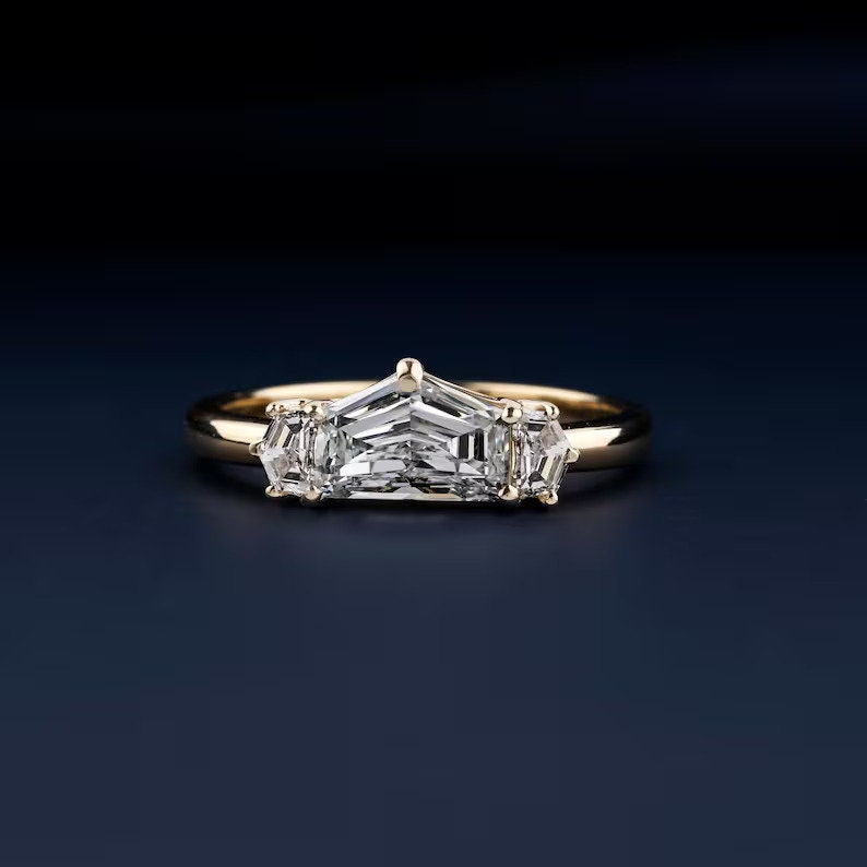 Cadillac Diamond Ring,1 CT Moissanite Diamond Engagement Ring, Antique ...