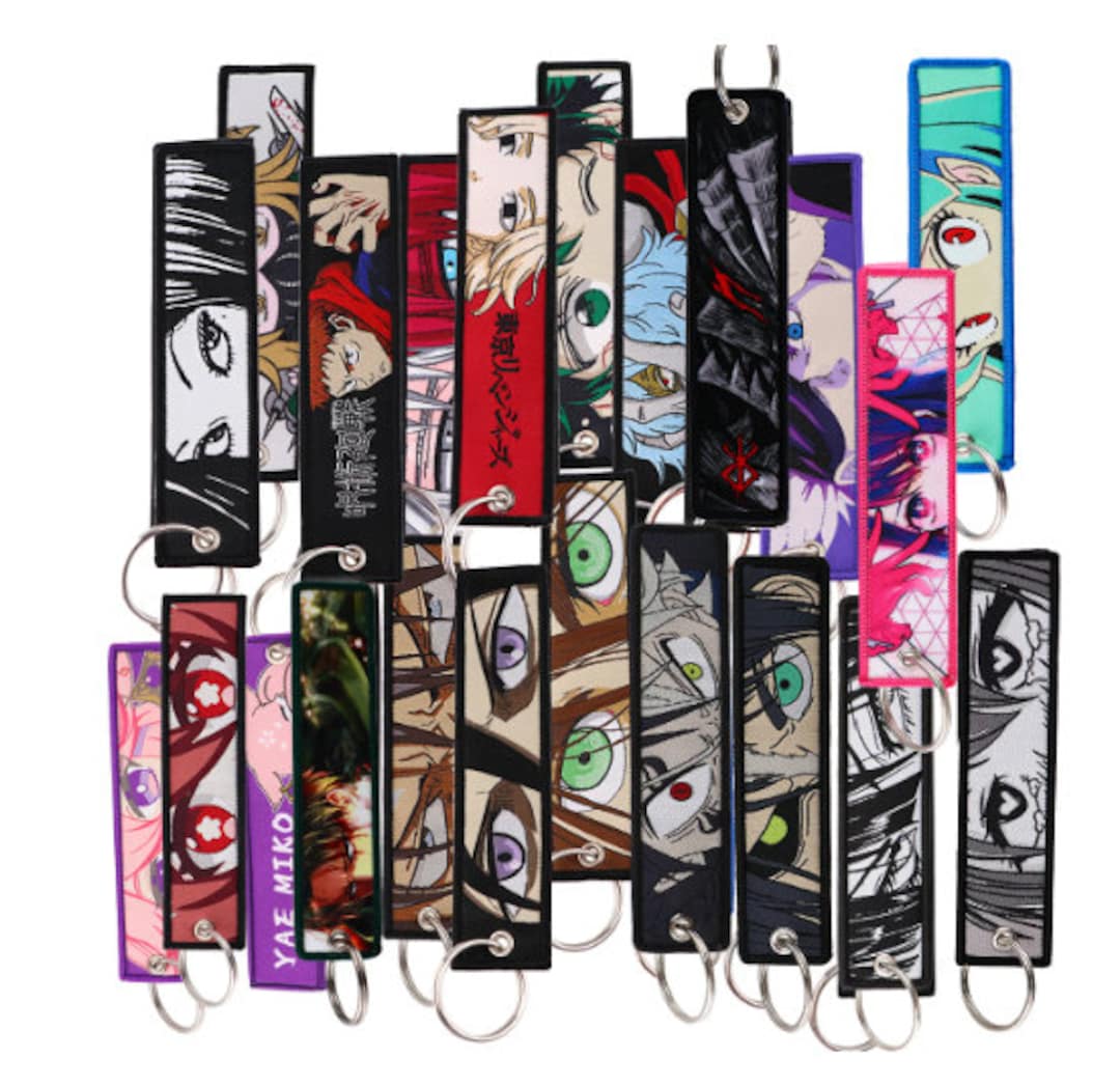 Premium Anime Cool Embroidery Key Fobs Key Tag Motorcycles Cars ...