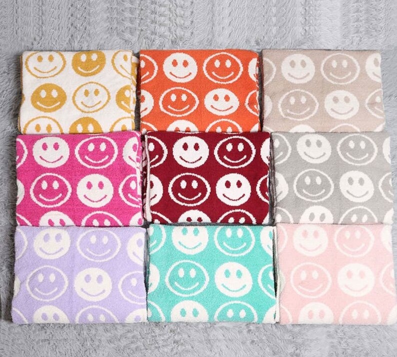 Smiley Face Blankets - Etsy