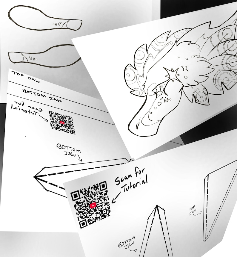 Printable Paper Dragon Kit 2 - Etsy