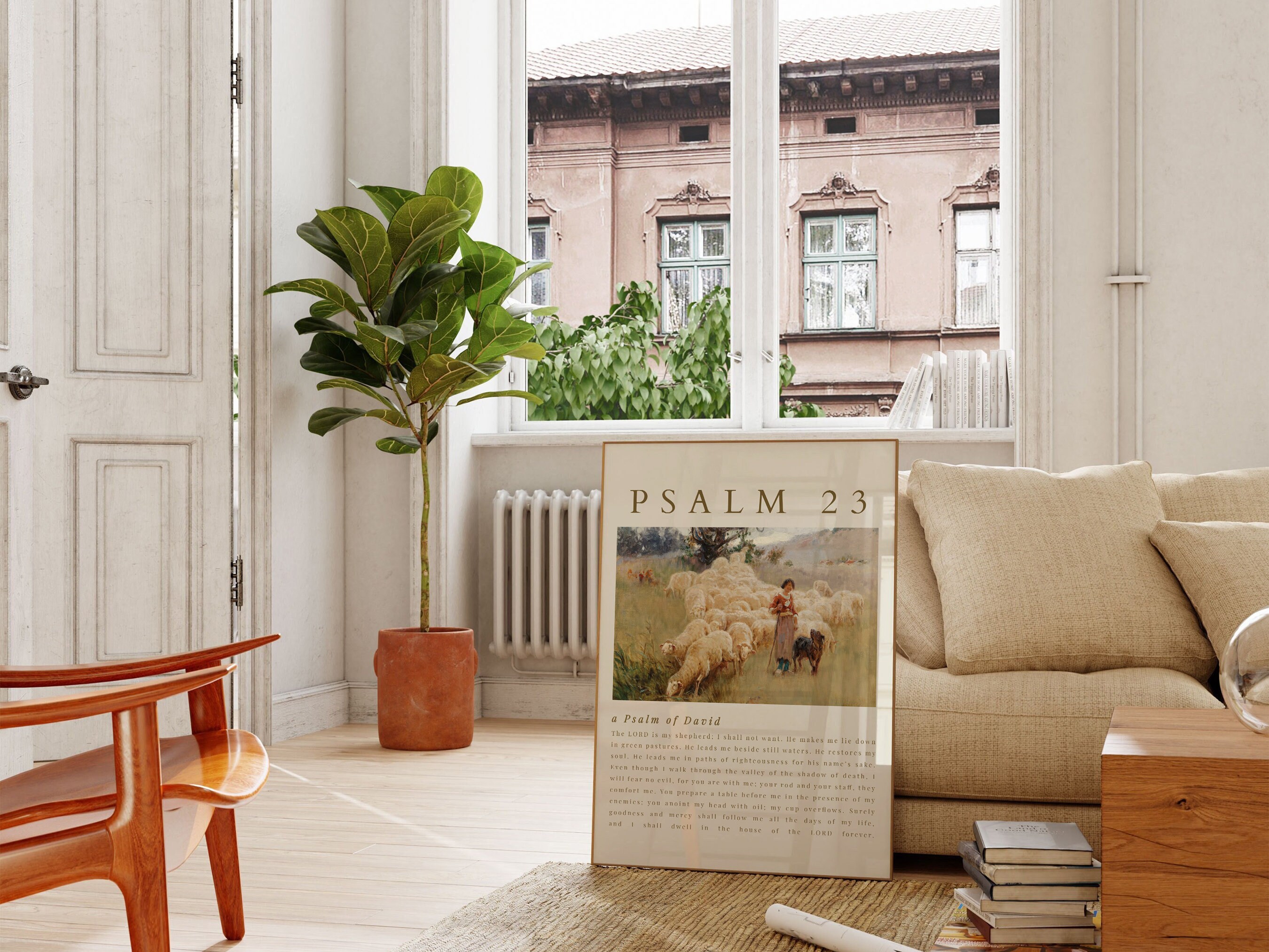Psalm 23 Wall Art Psalm 23 Vintage Scripture Bible Verse Print the Lord ...