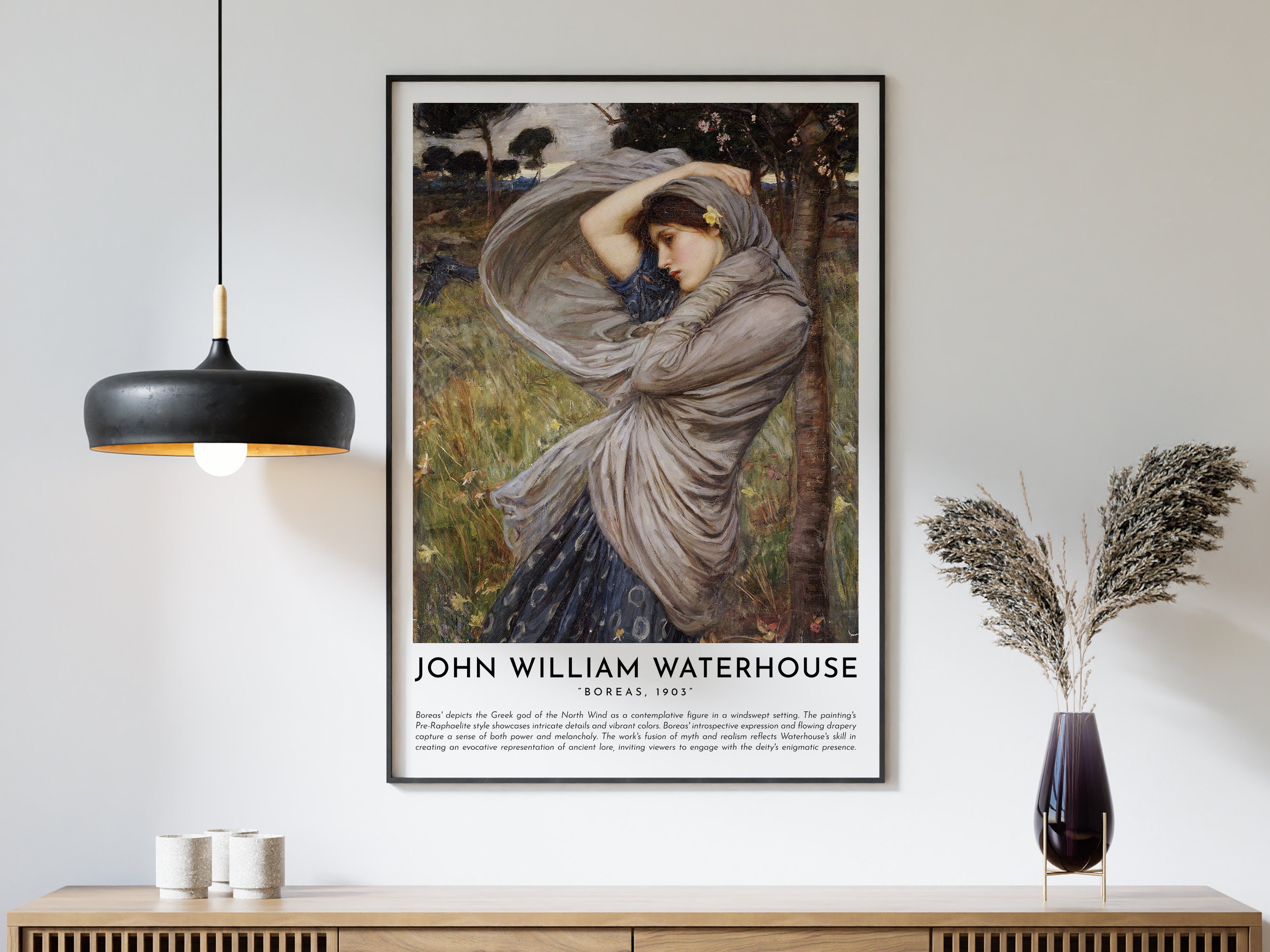 Boreas, John William Waterhouse, Famous Painting, Painting Poster ...