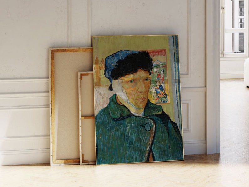 Self-portrait With Bandaged Ear, Vincent Van Gogh, Famous Painting ...