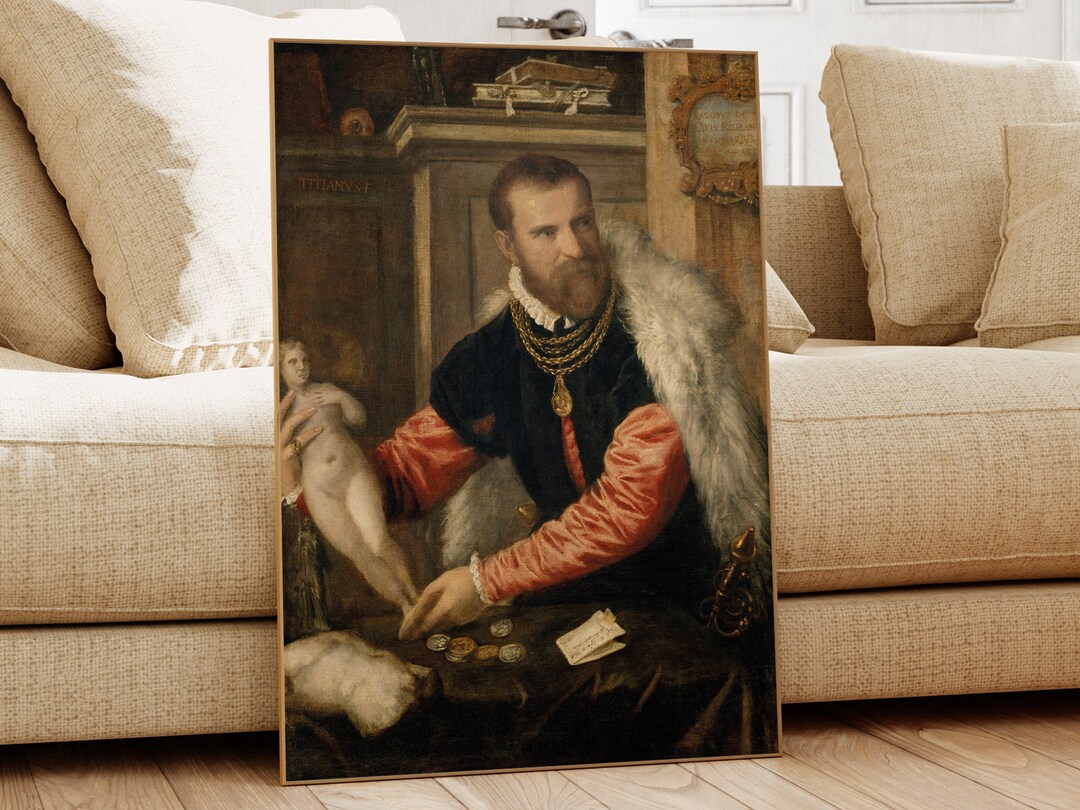Titian Portrait of Jacopo Strada: Vintage Museum Art Print (digital ...