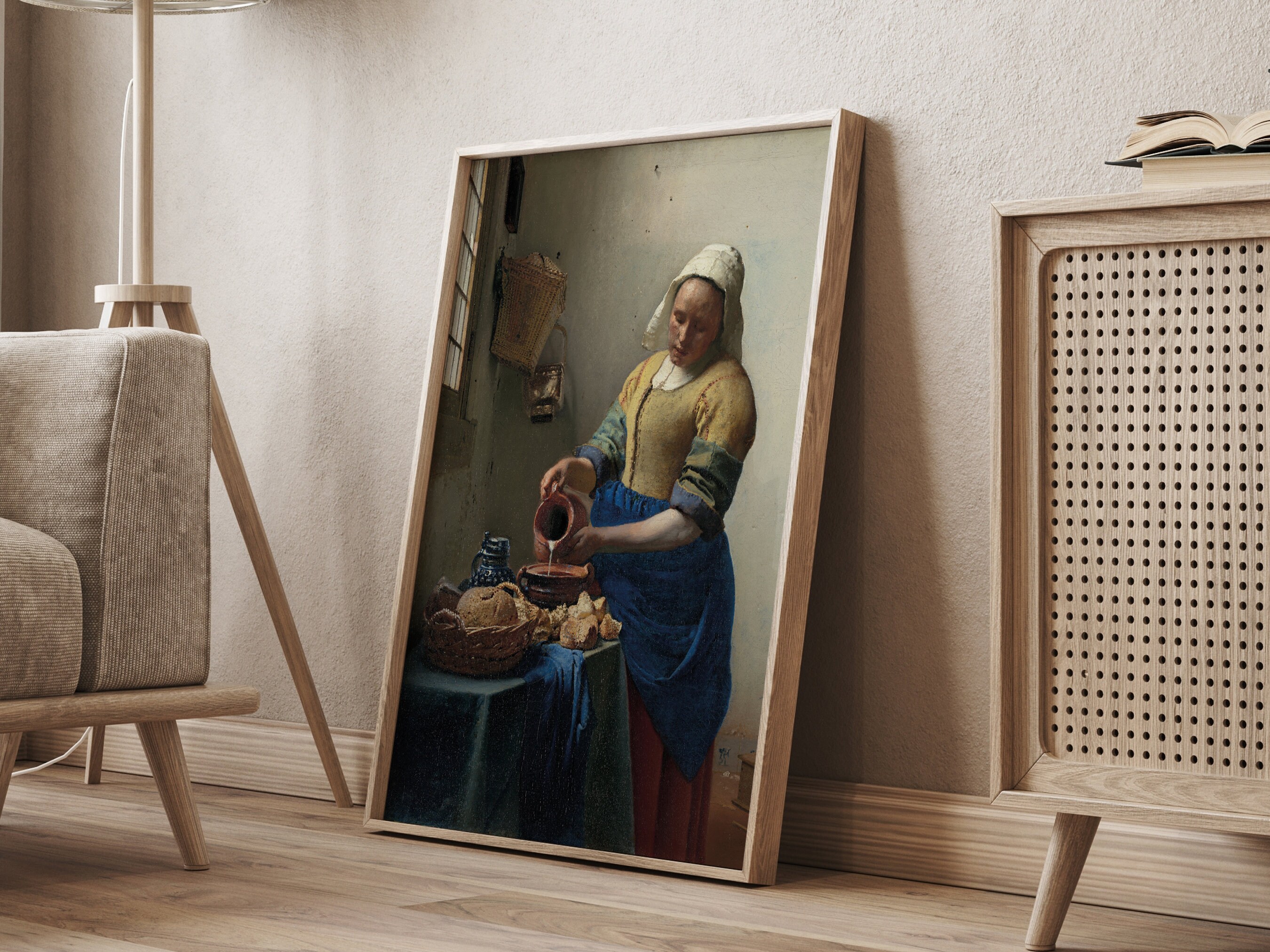 The Milkmaid Johannes Vermeer Famous Painting Classic - Etsy