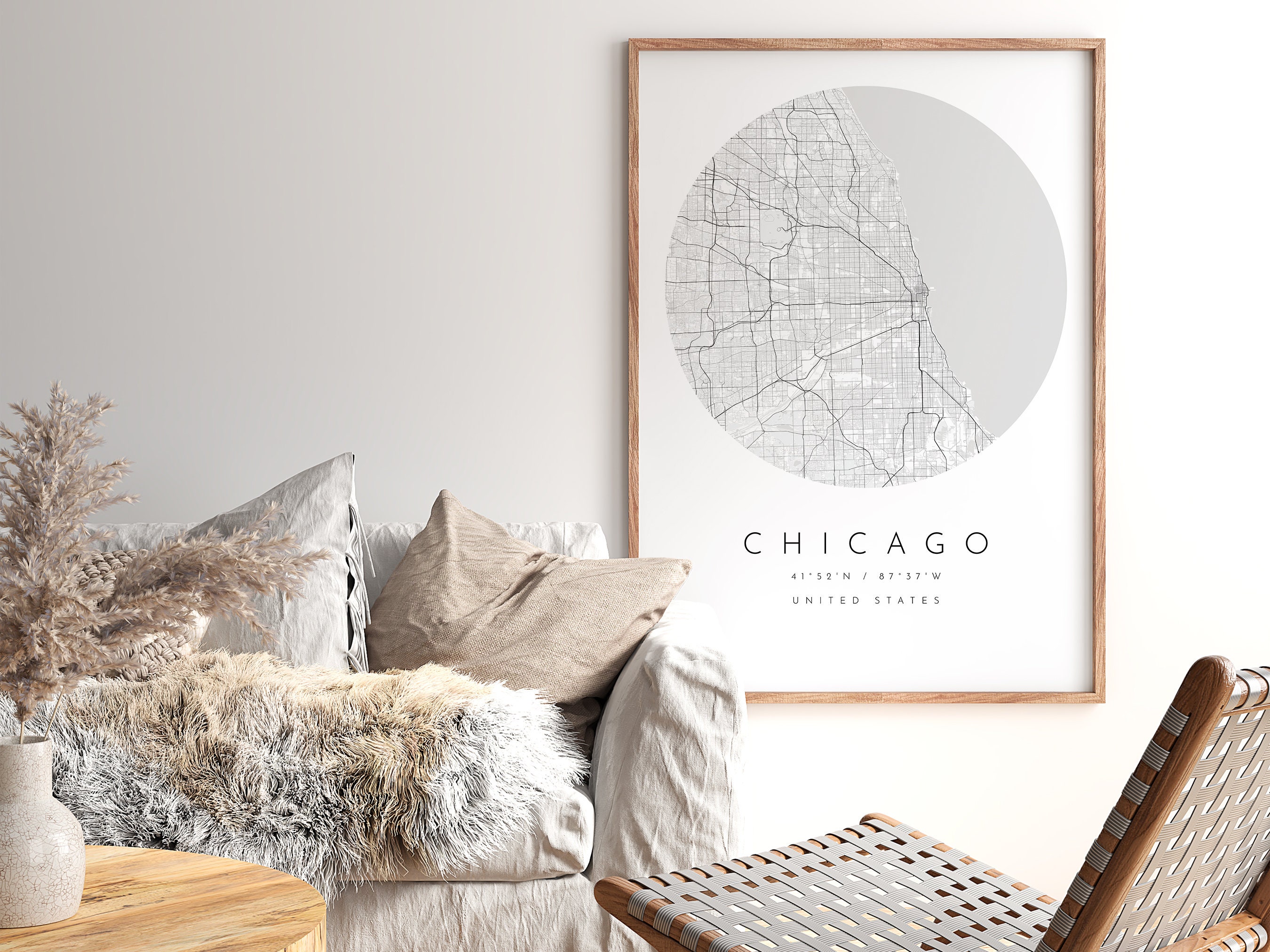 Chicago Map Print, Chicago City, Chicago Map Poster, City Map Print ...