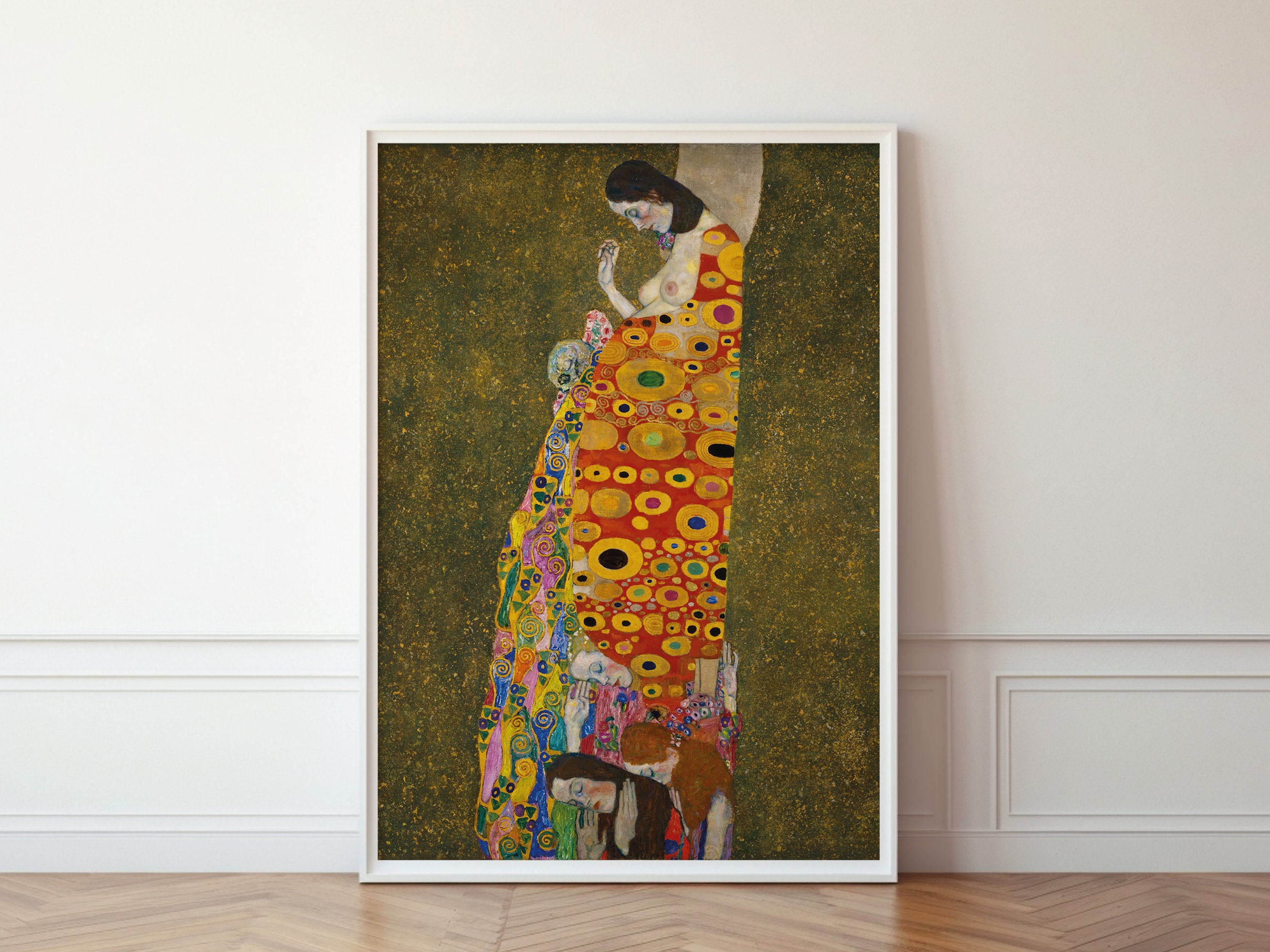 Hope II, Gustav Klimt, berühmtes Gemälde, klassische Malerei ...