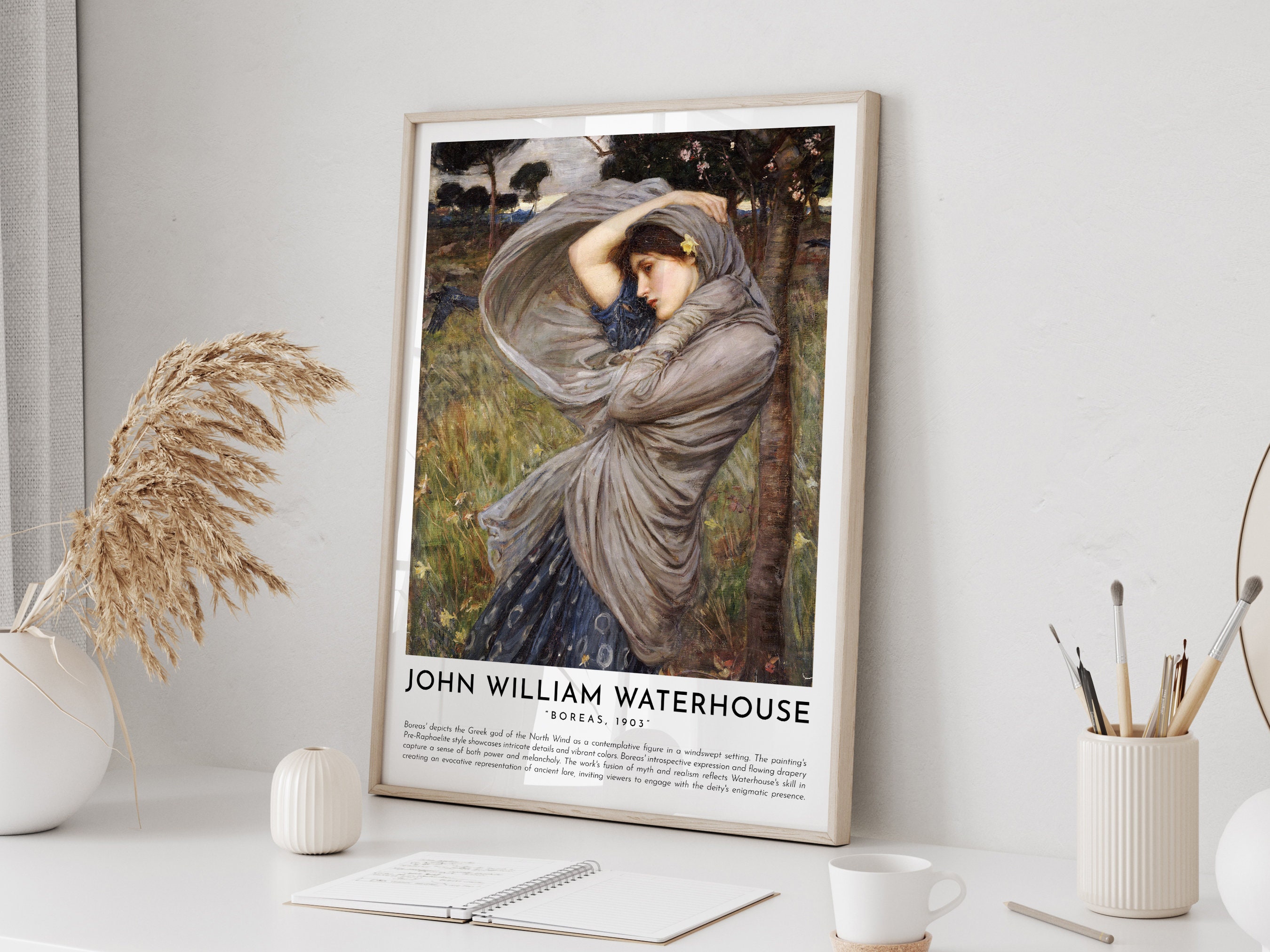Boreas, John William Waterhouse, Famous Painting, Painting Poster ...