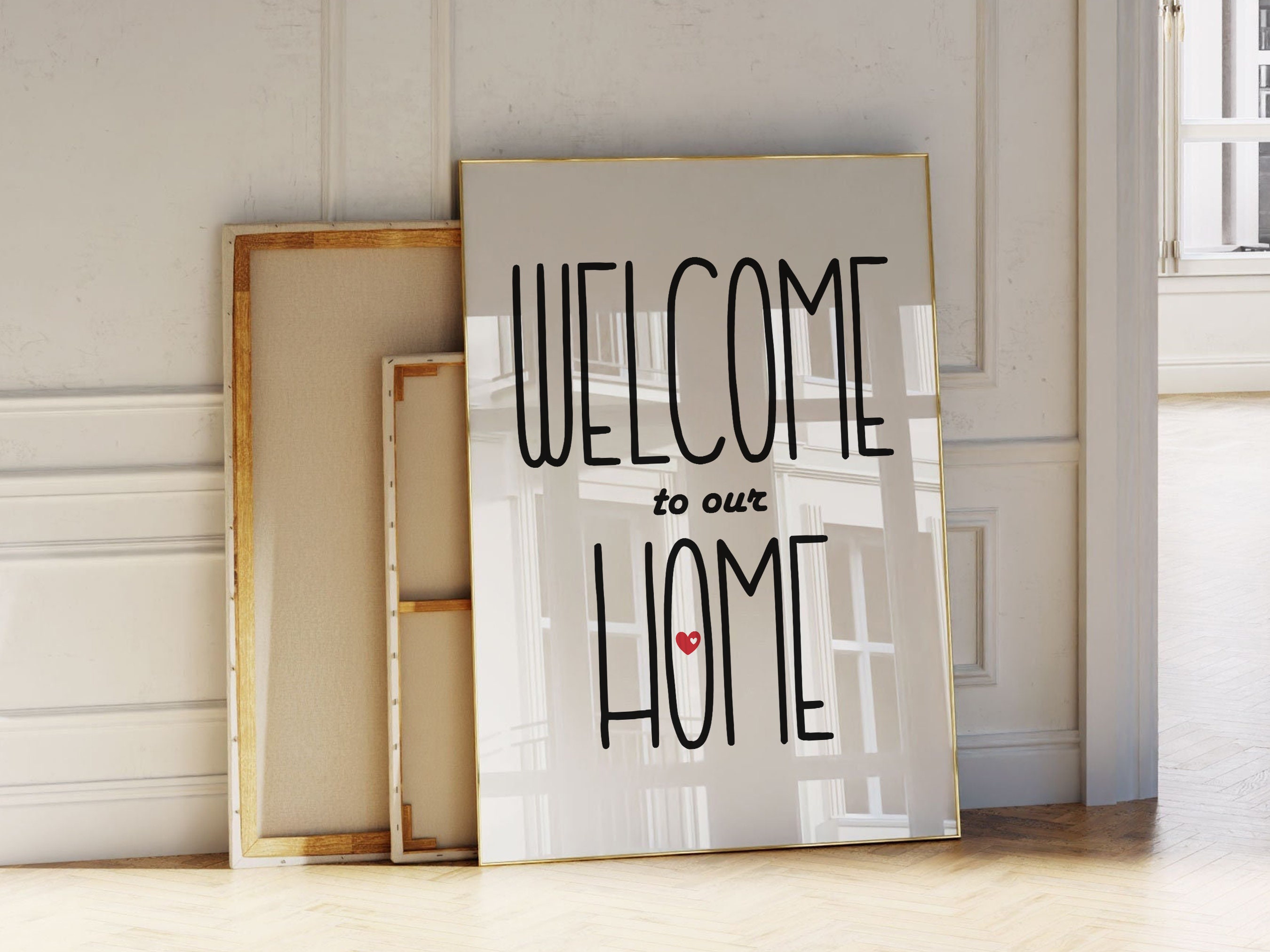 Welcome to Our Home , Monochrome Quote Poster, Typography Poster ...