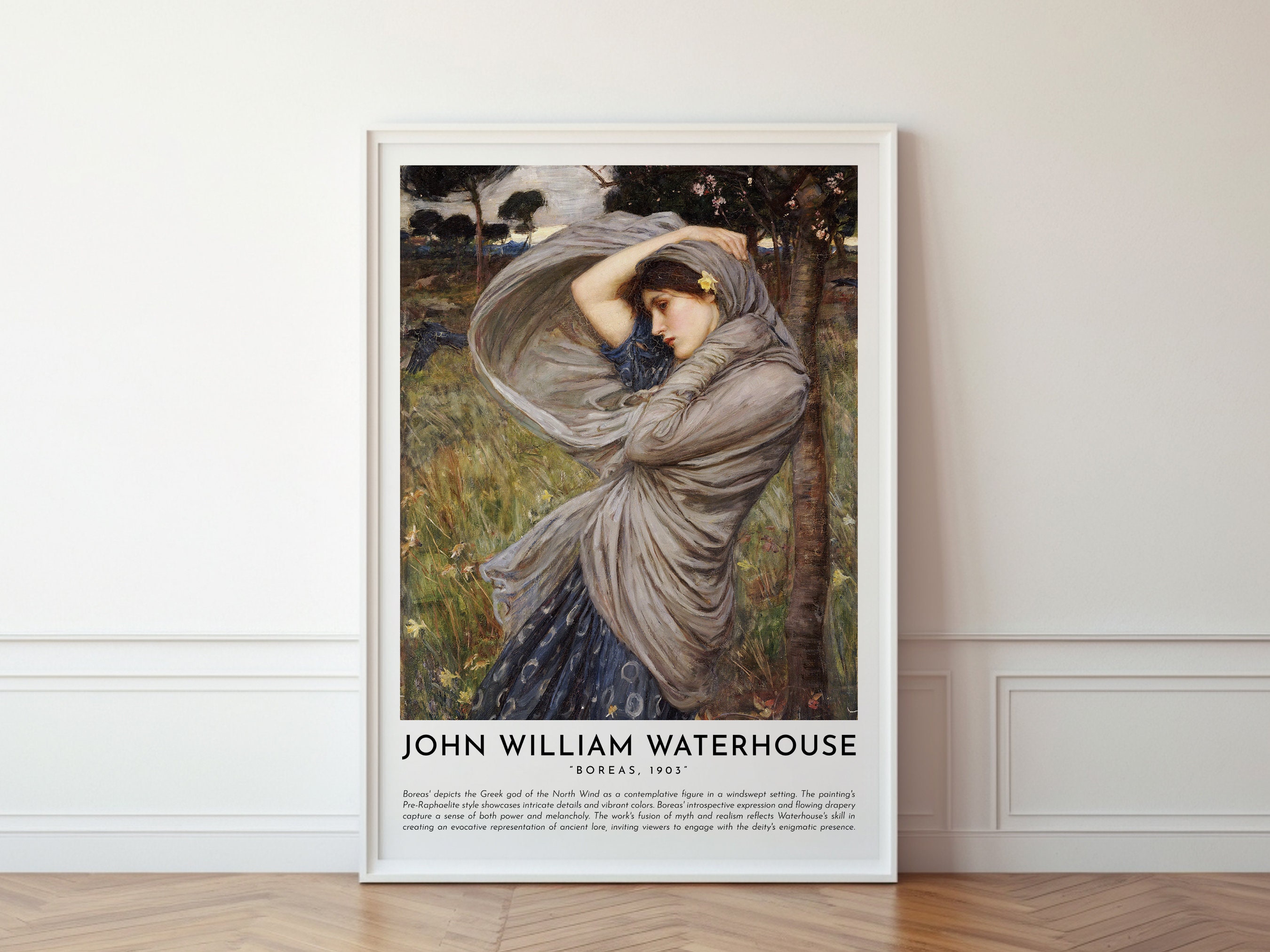 Boreas, John William Waterhouse, Famous Painting, Painting Poster ...