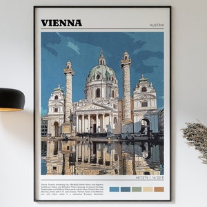 Vienna Travel Print | Retro Travel Print | City Photo | Digital ...