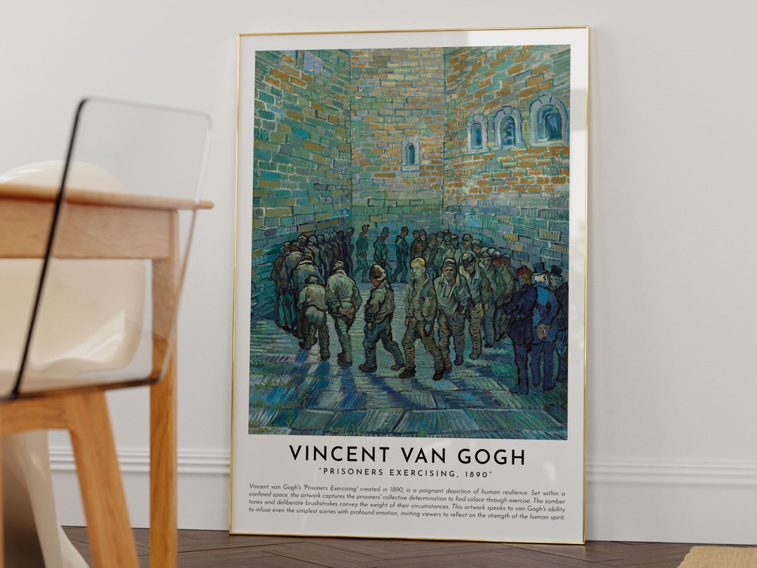 Van Gogh Prisoners Exercising Print: Famous Painting Poster (digital ...