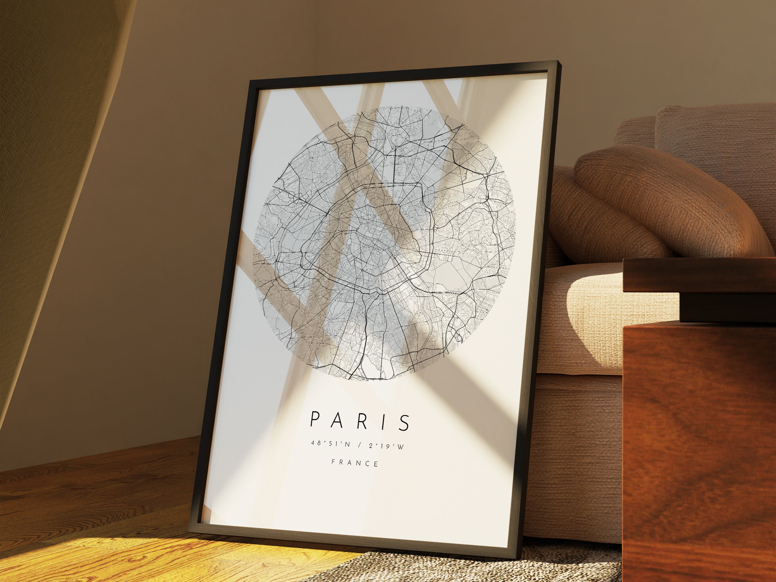 Paris Map Print, Paris City, Paris Map Poster, City Map Print ...