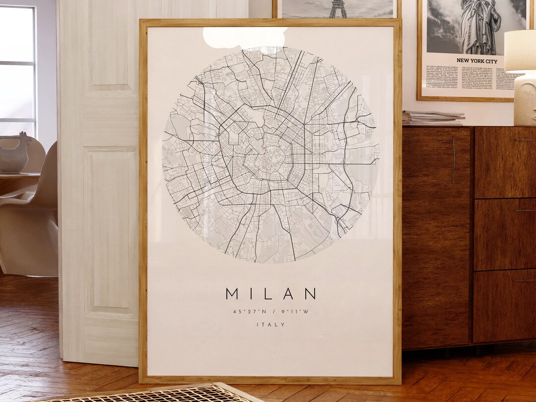 Milan Map Print, Milan City, Milan Map Poster, City Map Print ...