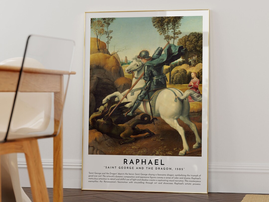 Saint George and the Dragon, Raphael, Famous Painting, Painting Poster ...