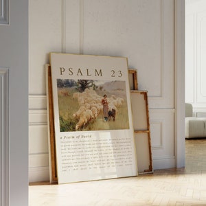 Psalm 23 Wall Art | Psalm 23 | Vintage Scripture Bible Verse Print ...