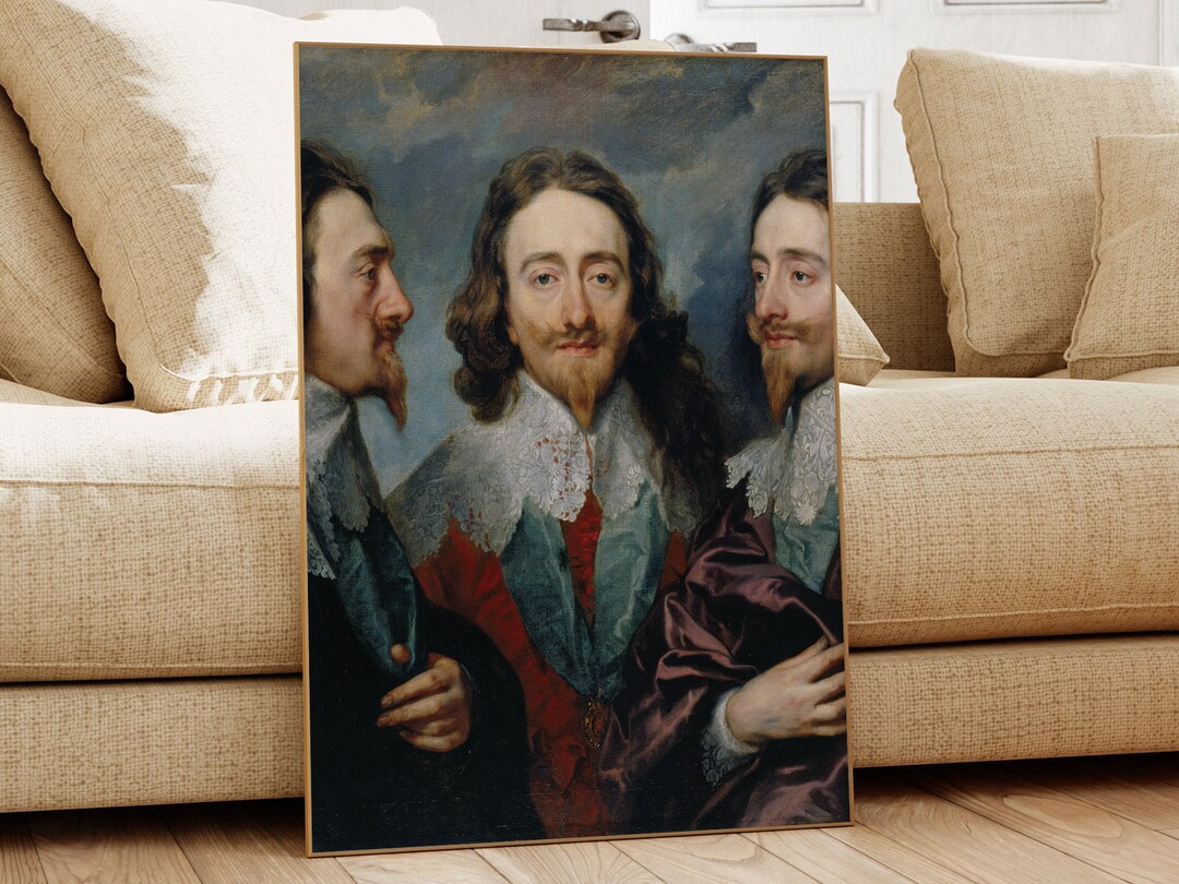 Charles I in Three Position, Anthony Van Dyck, Famous Painting, Classic ...
