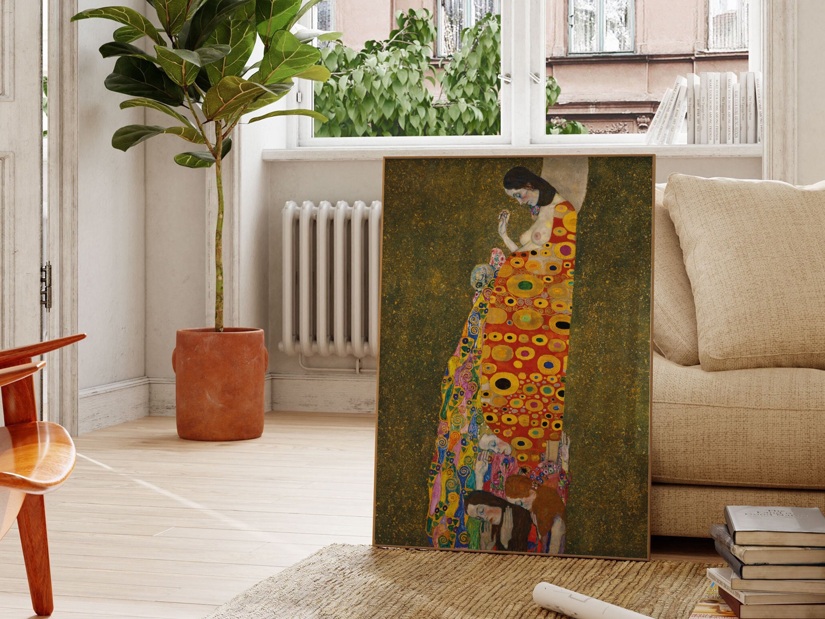 Hope II, Gustav Klimt, berühmtes Gemälde, klassische Malerei ...