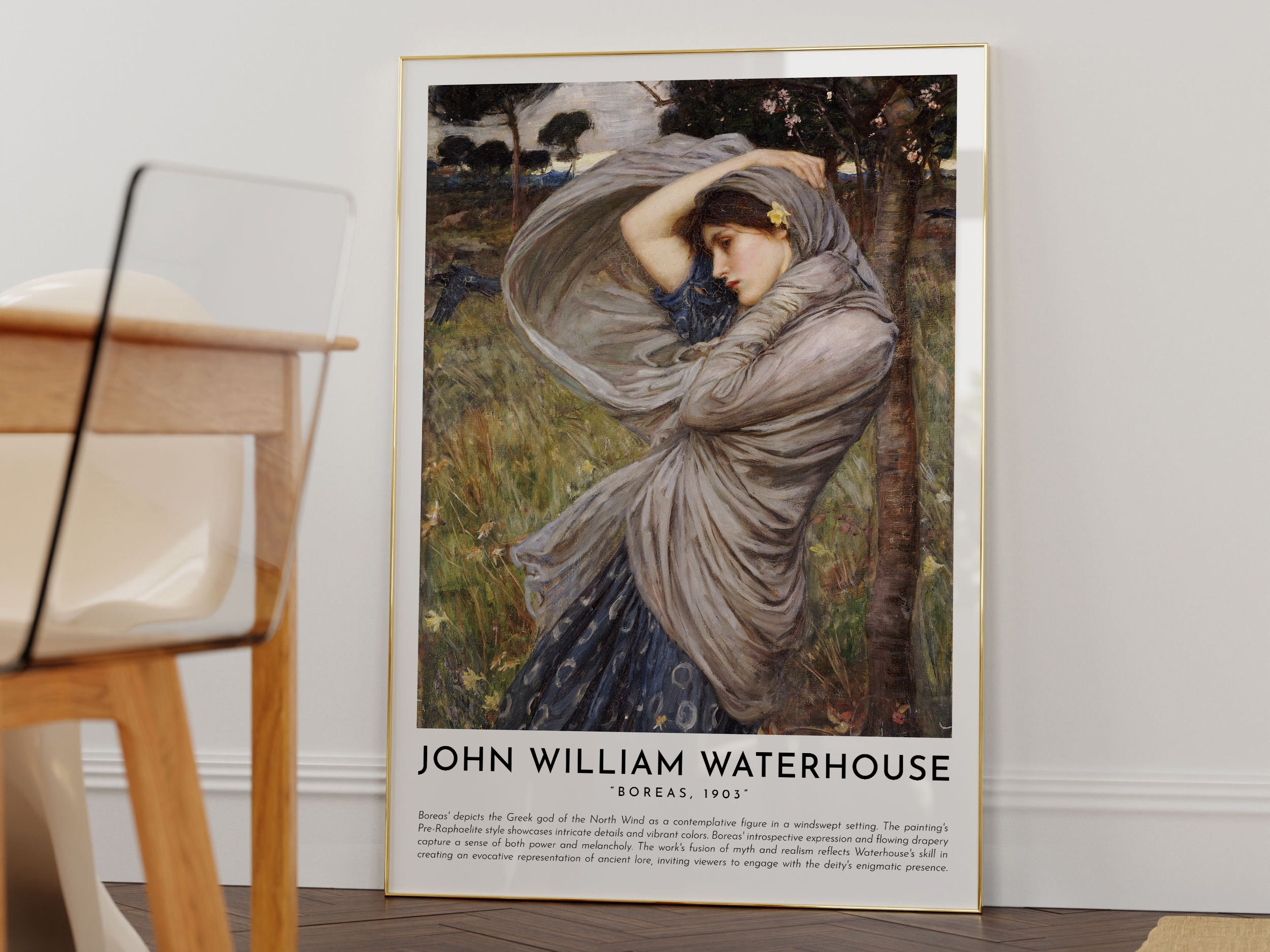 Boreas, John William Waterhouse, Famous Painting, Painting Poster ...