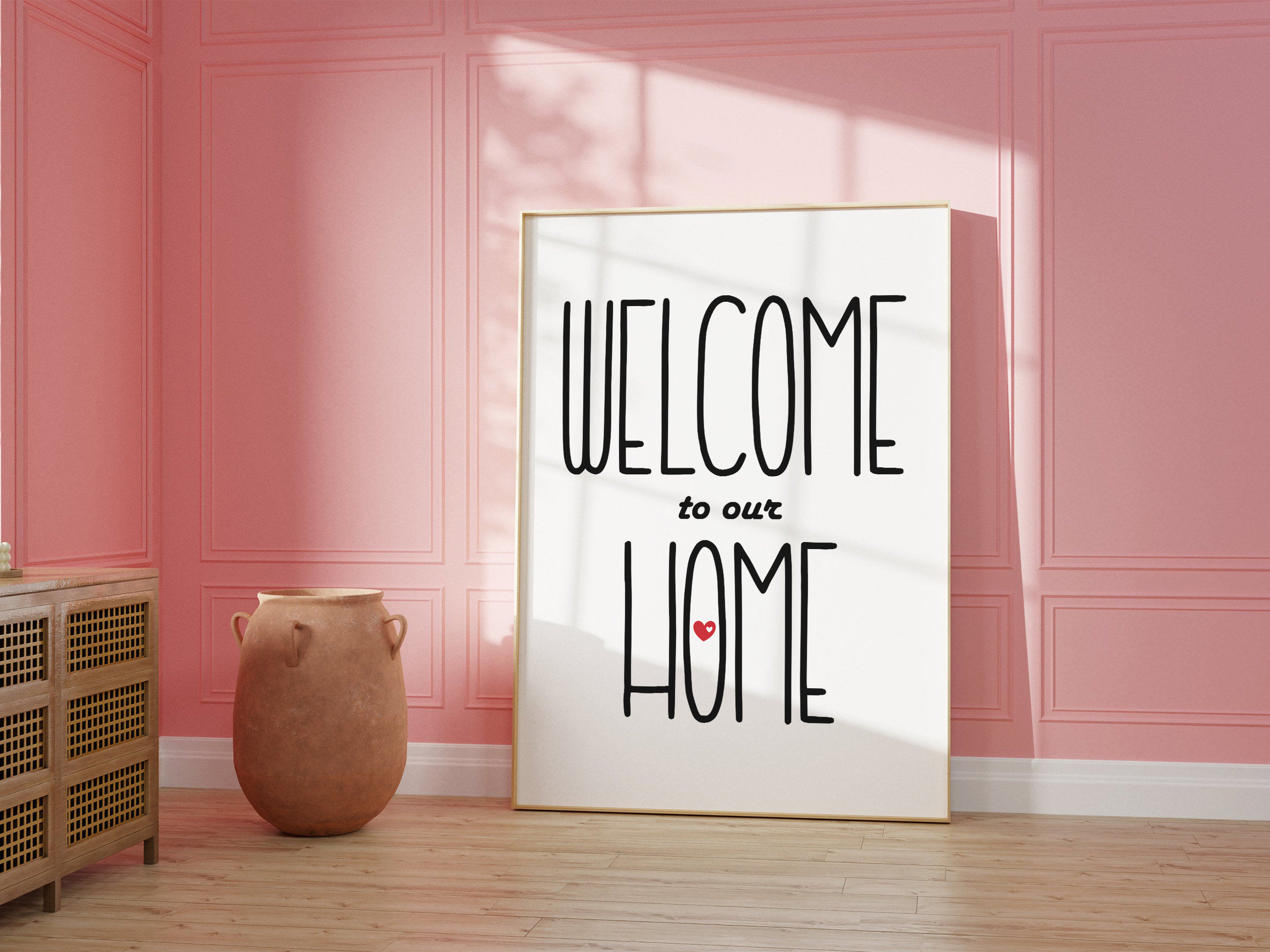 Welcome to Our Home , Monochrome Quote Poster, Typography Poster ...