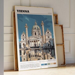 Vienna Travel Print | Retro Travel Print | City Photo | Digital ...