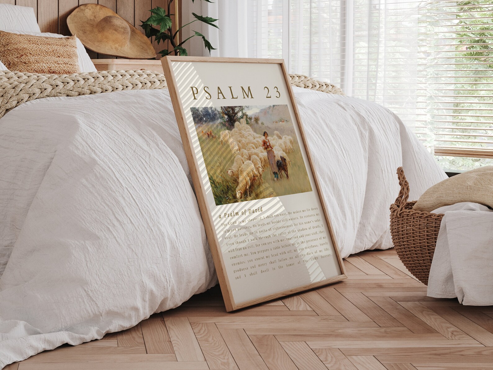 Psalm 23 Wall Art Psalm 23 Vintage Scripture Bible Verse Print the Lord ...
